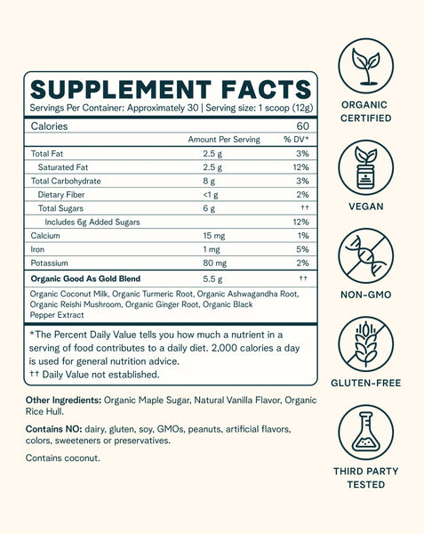 Organic Golden Milk Powder | Good As Gold