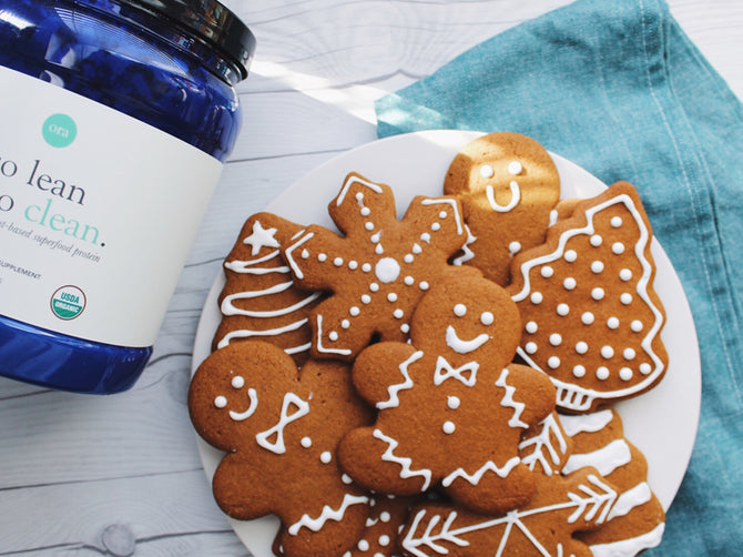 Vegan Gingerbread Protein Cookies