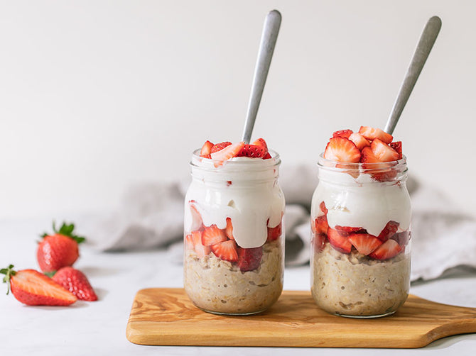 Protein Strawberry Overnight Oats Parfait