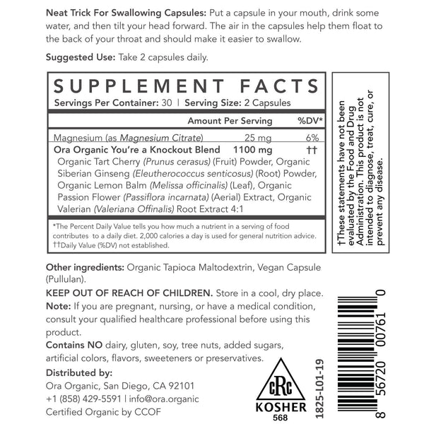 Natural Sleep Aid Supplement - You're a Knockout